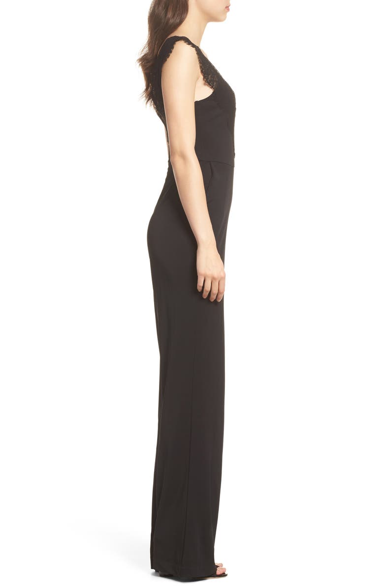 French Connection Dominica Lace Trim Jumpsuit | Nordstrom