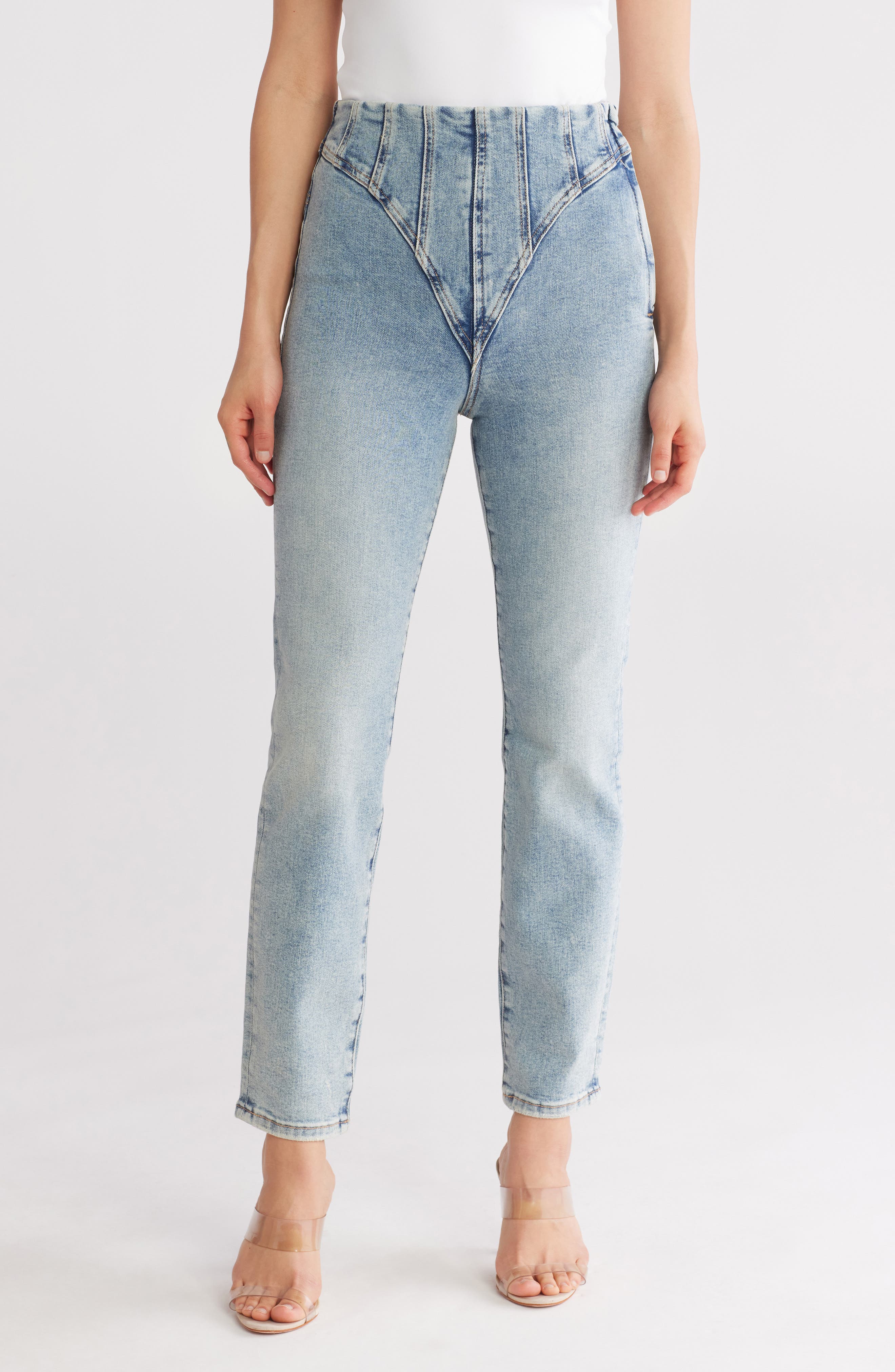 Good American Good Classic Pintuck Skinny Jeans | Nordstromrack
