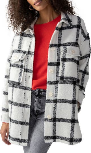 Sanctuary Longline Plaid Shacket | Nordstromrack