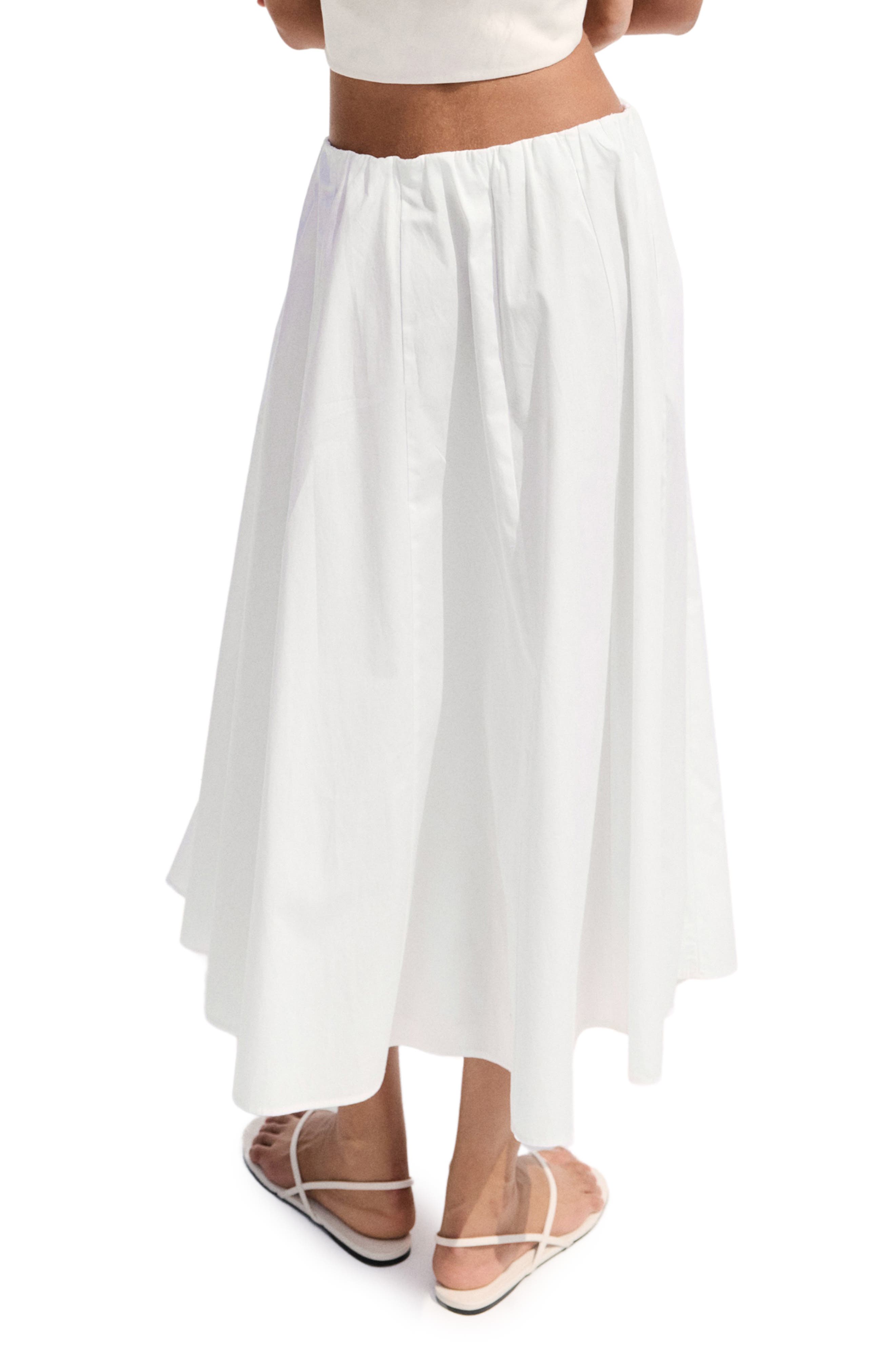 Flared Cotton Midi Skirt (Women) | Nordstrom