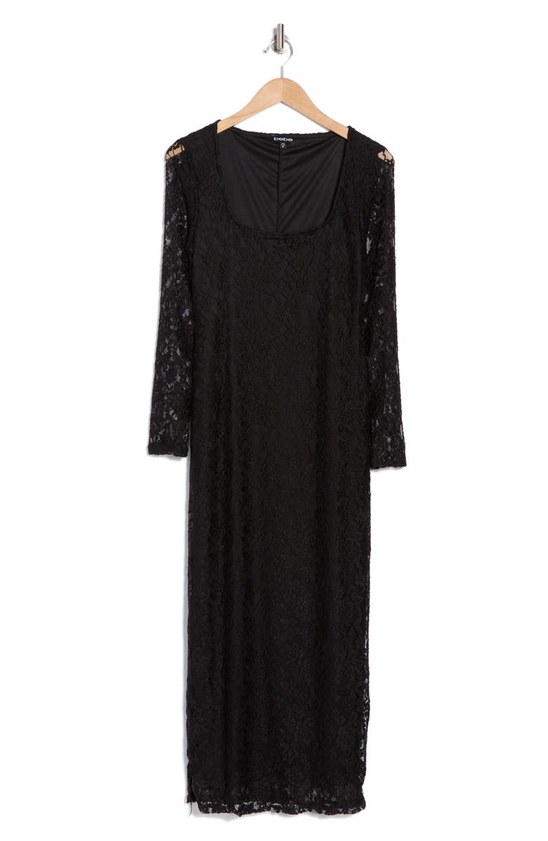 bebe Square Neck Lace Midi Dress | Nordstromrack