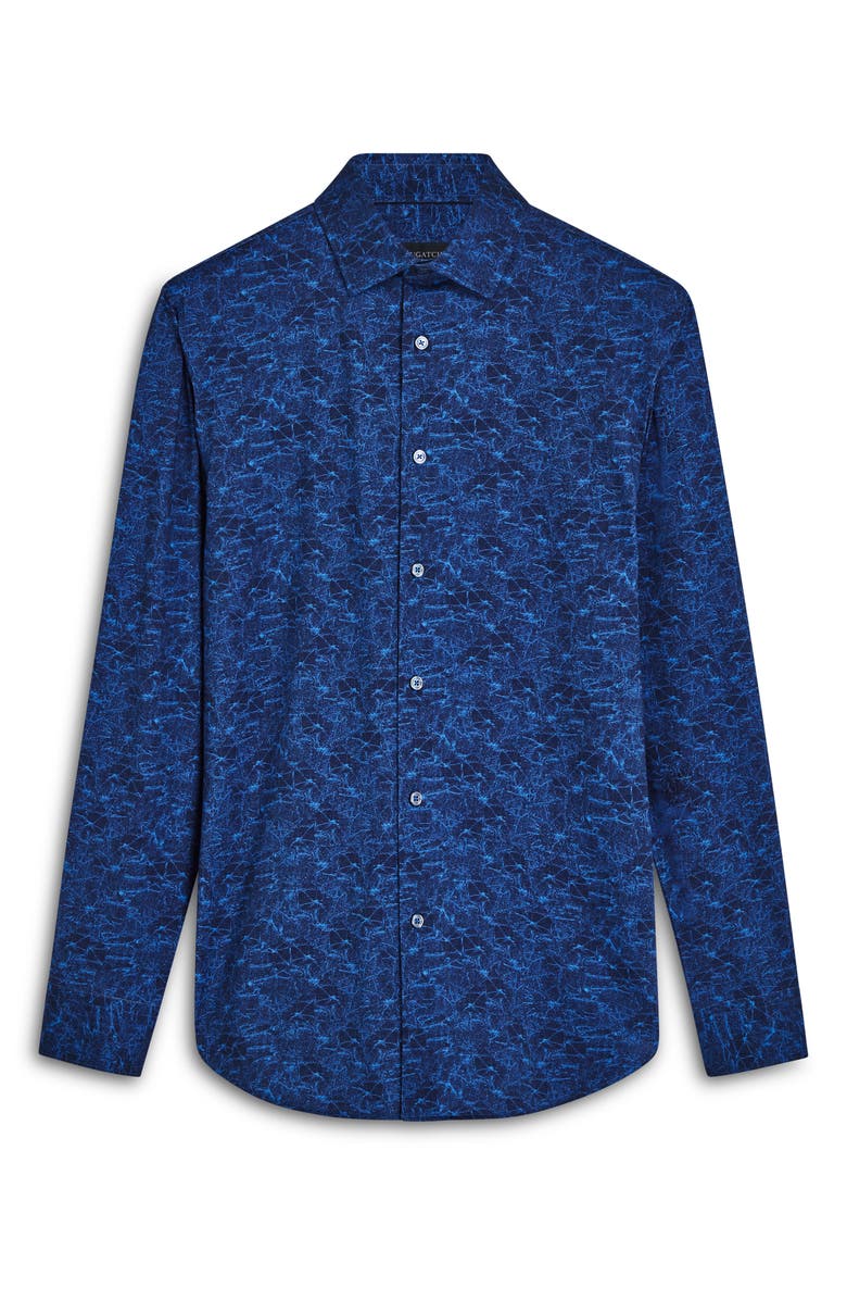 Bugatchi James OoohCotton® Marble Print Button-Up Shirt | Nordstromrack