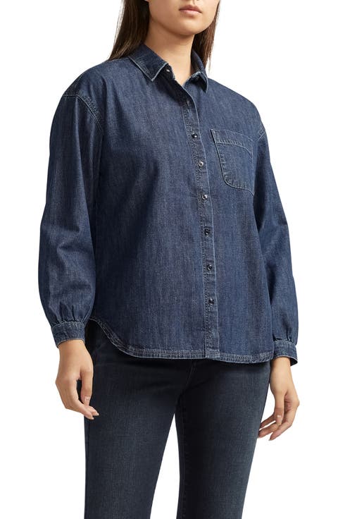 Women's Denim Button Up Tops | Nordstrom