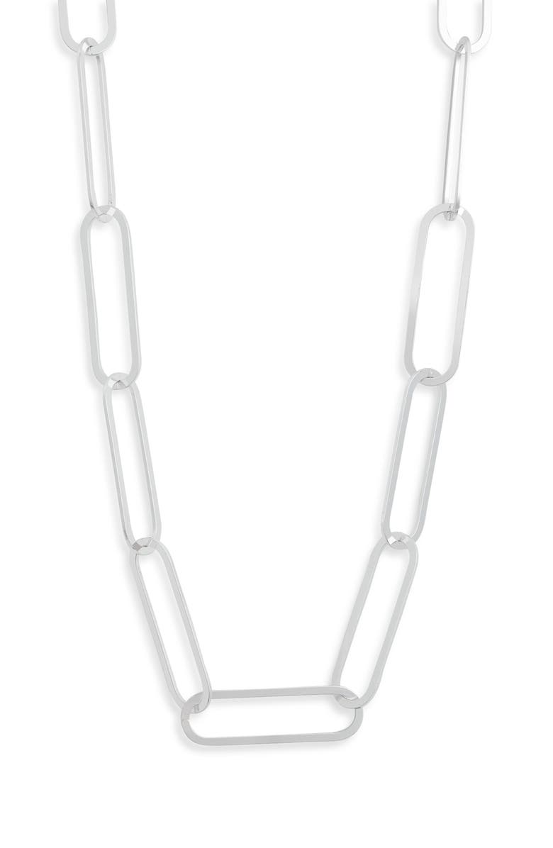 NORDSTROM RACK Flat Paperclip Chain Link Necklace | Nordstromrack