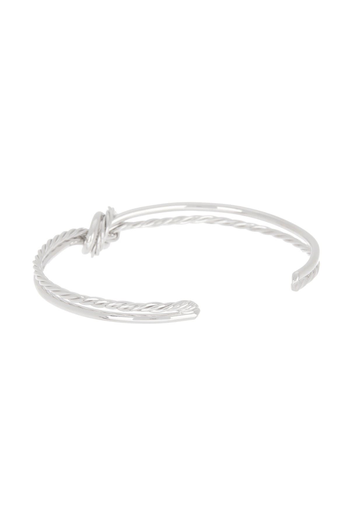 MESHMERISE Twisted Cable Multi Row Love Knot Cuff Bangle | Nordstromrack