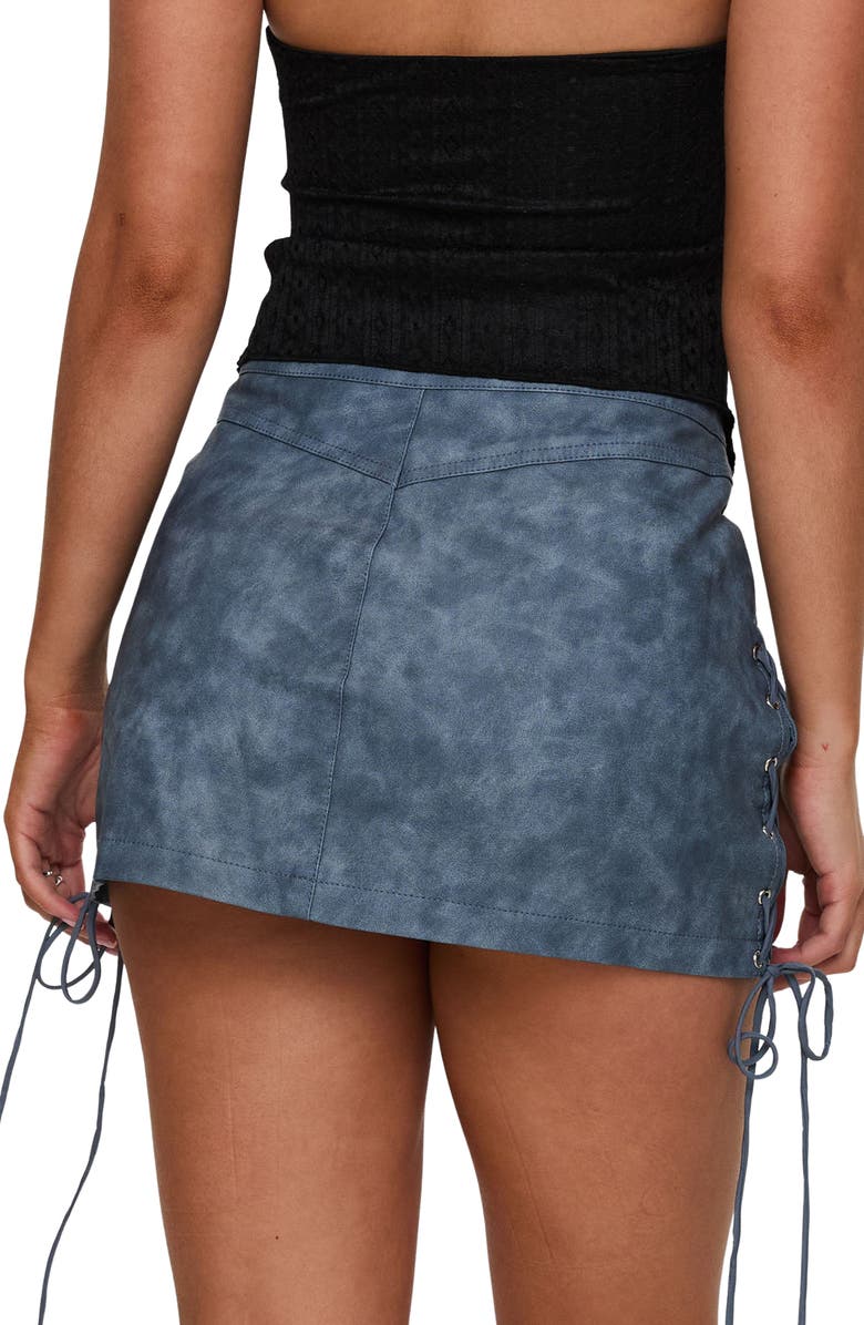 Princess Polly Ceejay Lace-Up Faux Leather Miniskirt | Nordstromrack