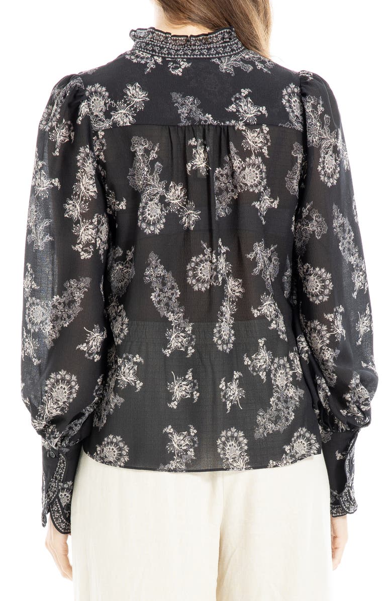 MAX STUDIO Ruffle Long Sleeve Top | Nordstromrack
