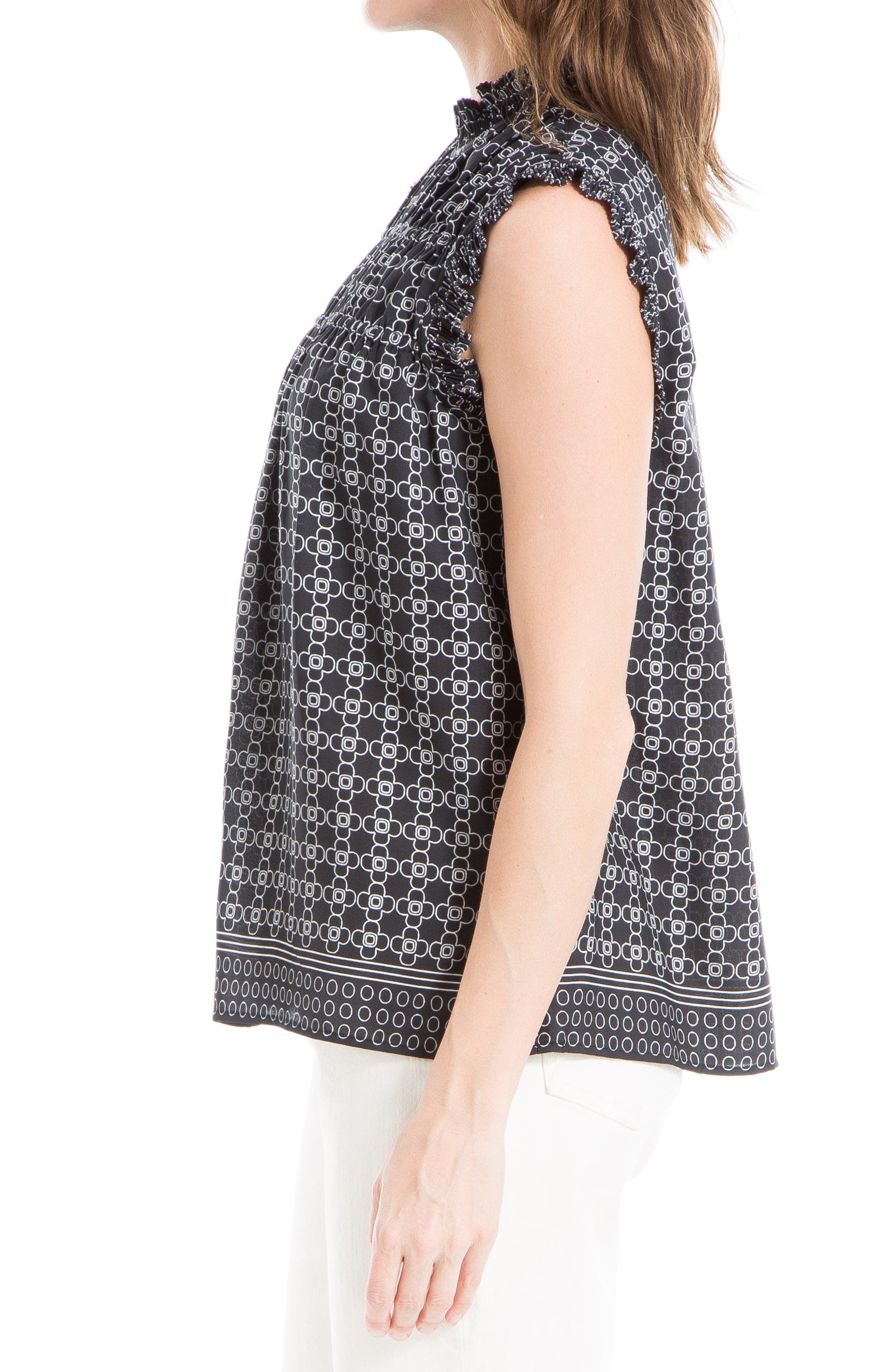 MAX STUDIO Smocked Sleeveless Top | Nordstromrack