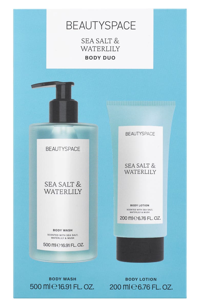 BEAUTYSPACE Sea Salt & Waterlily Body Wash & Lotion Duo $18 Value ...