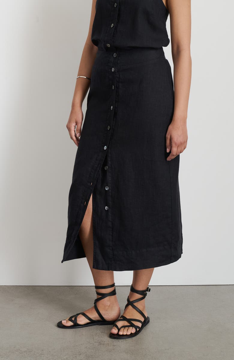 Alex Mill Zoe Button Front Linen Midi Skirt | Nordstromrack