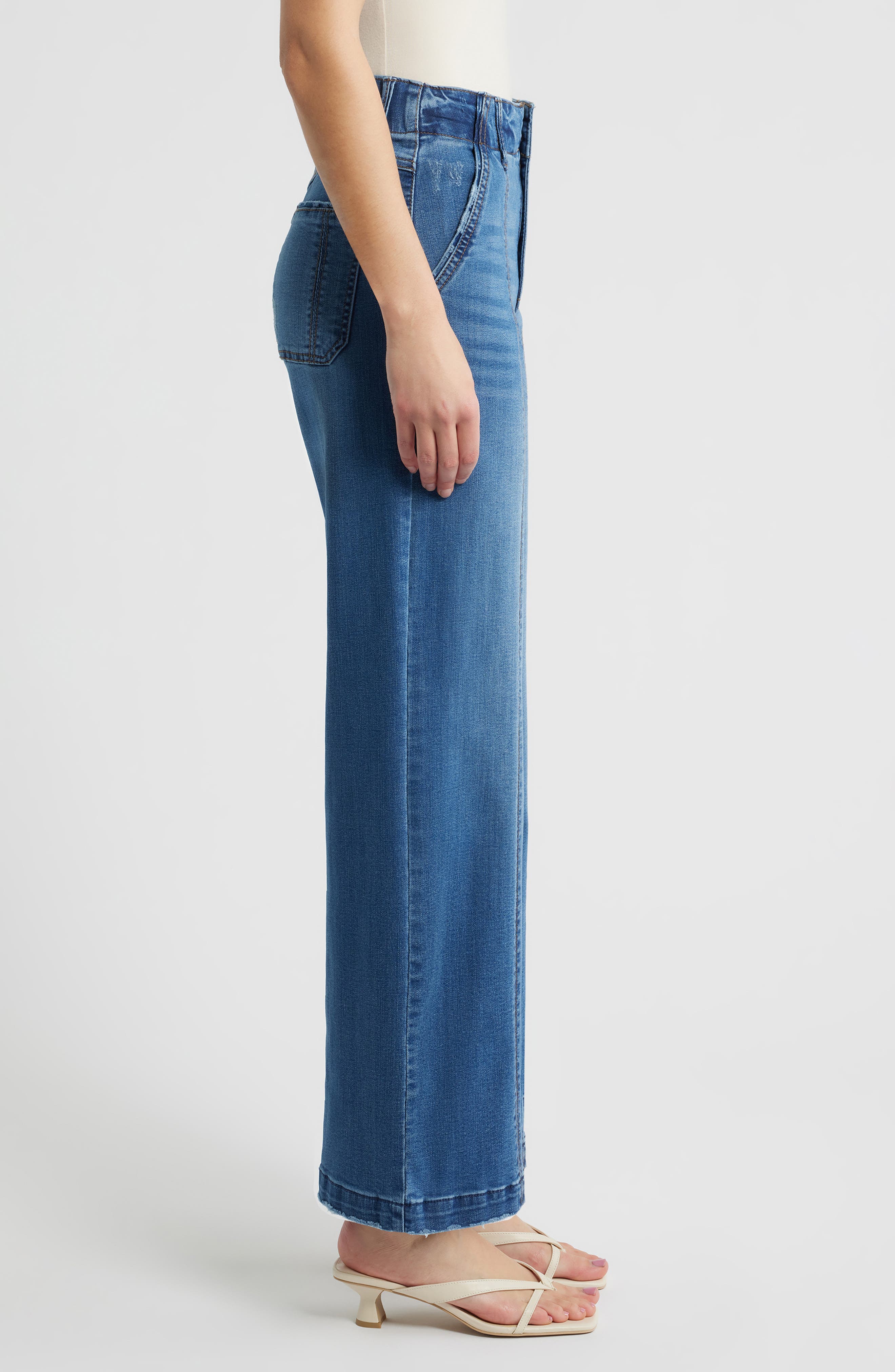 Emma Skyrise Seamed Wide Leg Jeans (Women) | Nordstrom