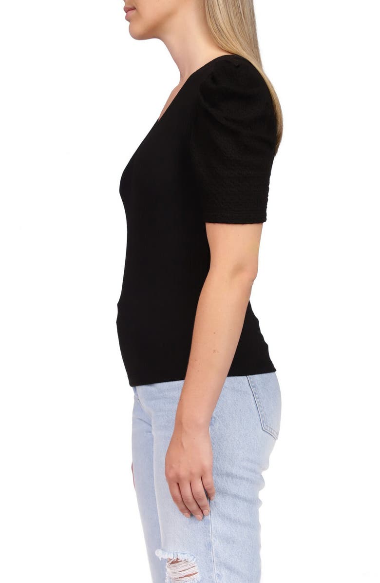 Sanctuary Mixed Media Rib V-Neck Top | Nordstromrack