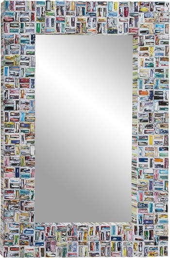 WILLOW ROW Multicolored Glass Handmade Recycled Magazine Frame Wall ...