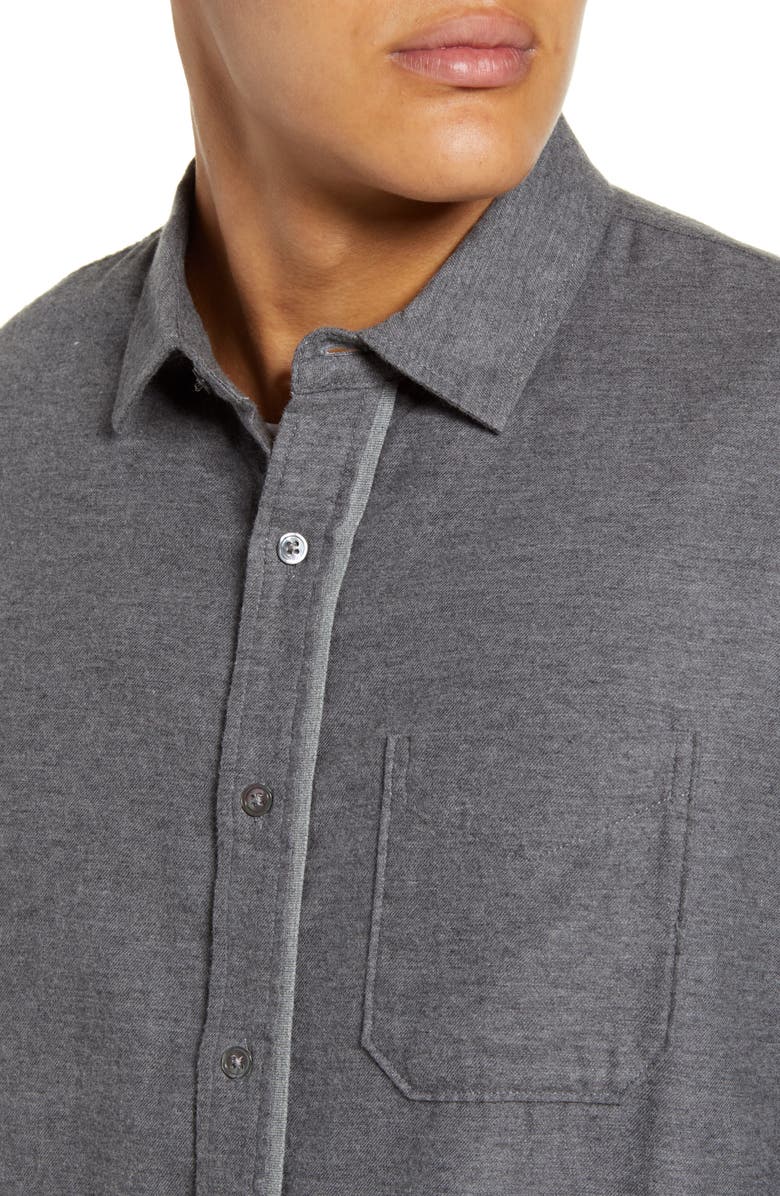 FRAME Classic Fit Heathered Flannel Button-Up Shirt | Nordstromrack