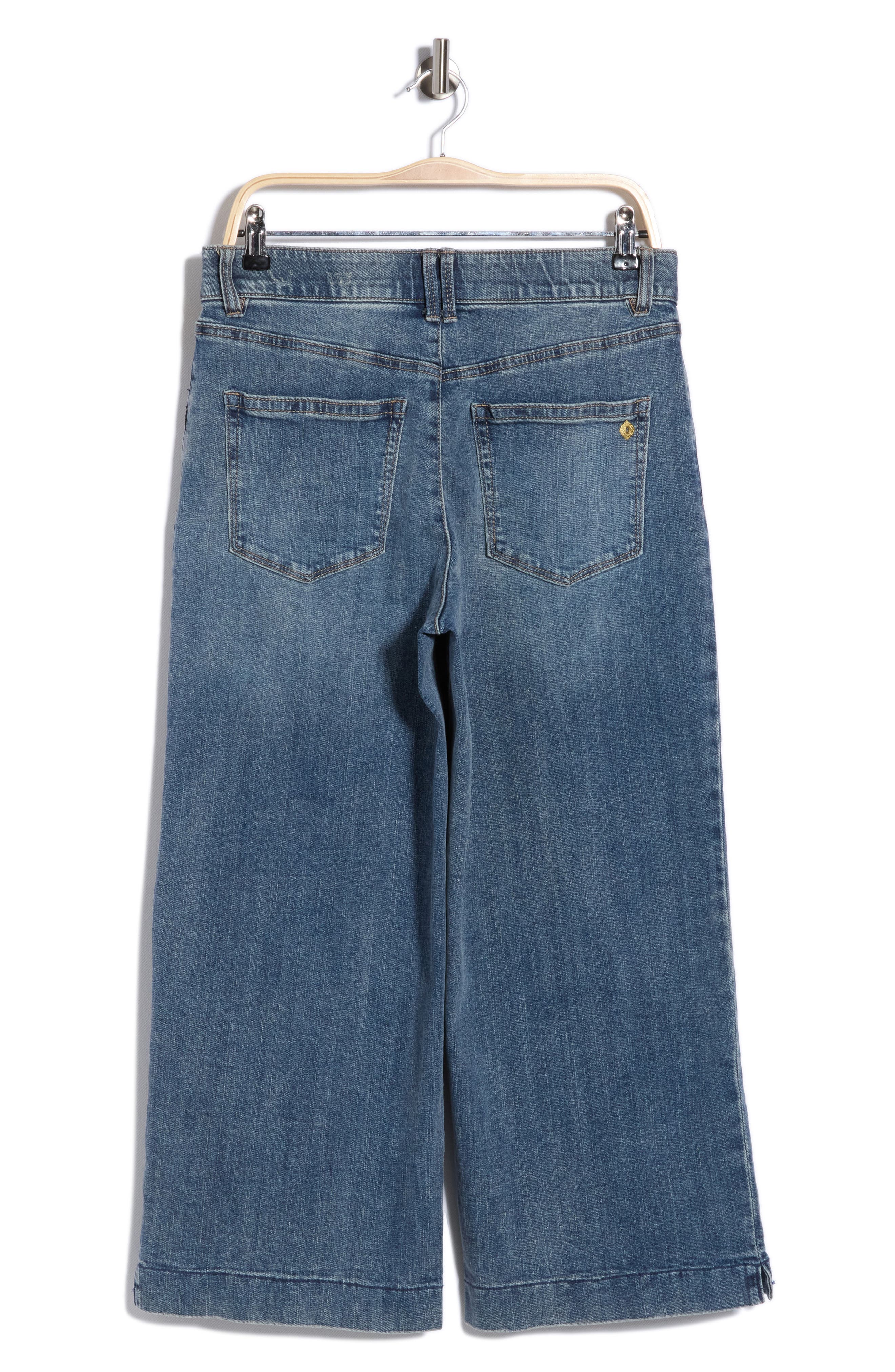 Double Side Seam Crop Wide Leg Jeans (Women) | Nordstromrack