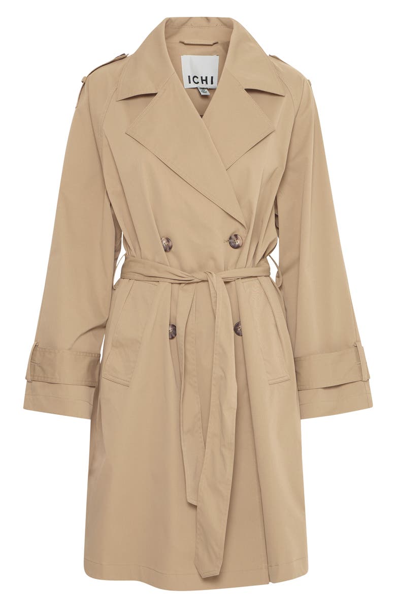 ICHI Double Breasted Trench Jacket | Nordstromrack