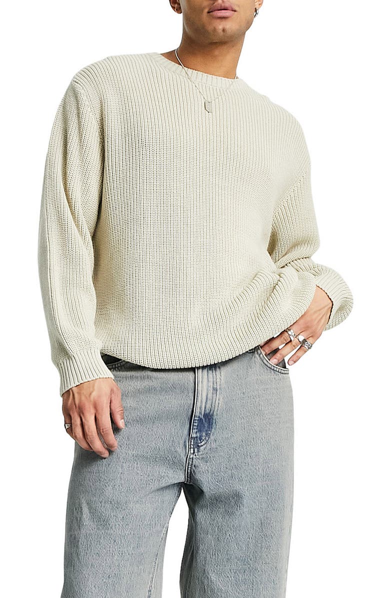 ASOS DESIGN Oversize Shaker Stitch Sweater | Nordstromrack