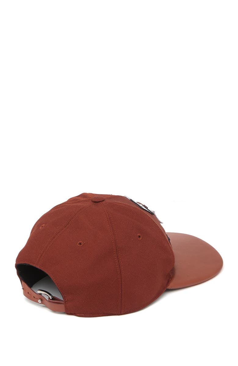 Valentino Text Patch Leather Brim Cap | Nordstromrack