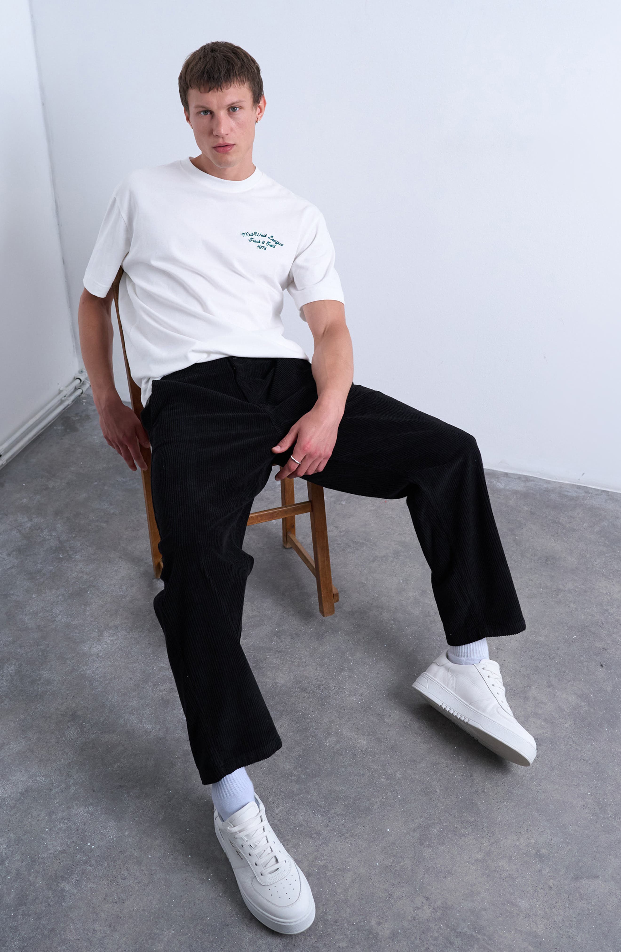 Topman Flat Front Tapered Cotton Corduroy Pants | Nordstromrack