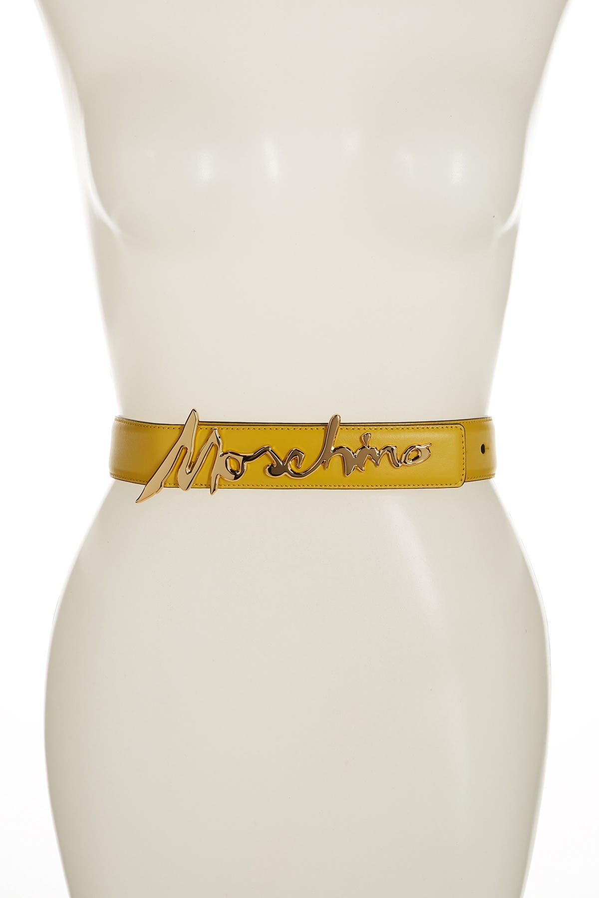 Moschino Leather Cursive Logo Belt | Nordstromrack