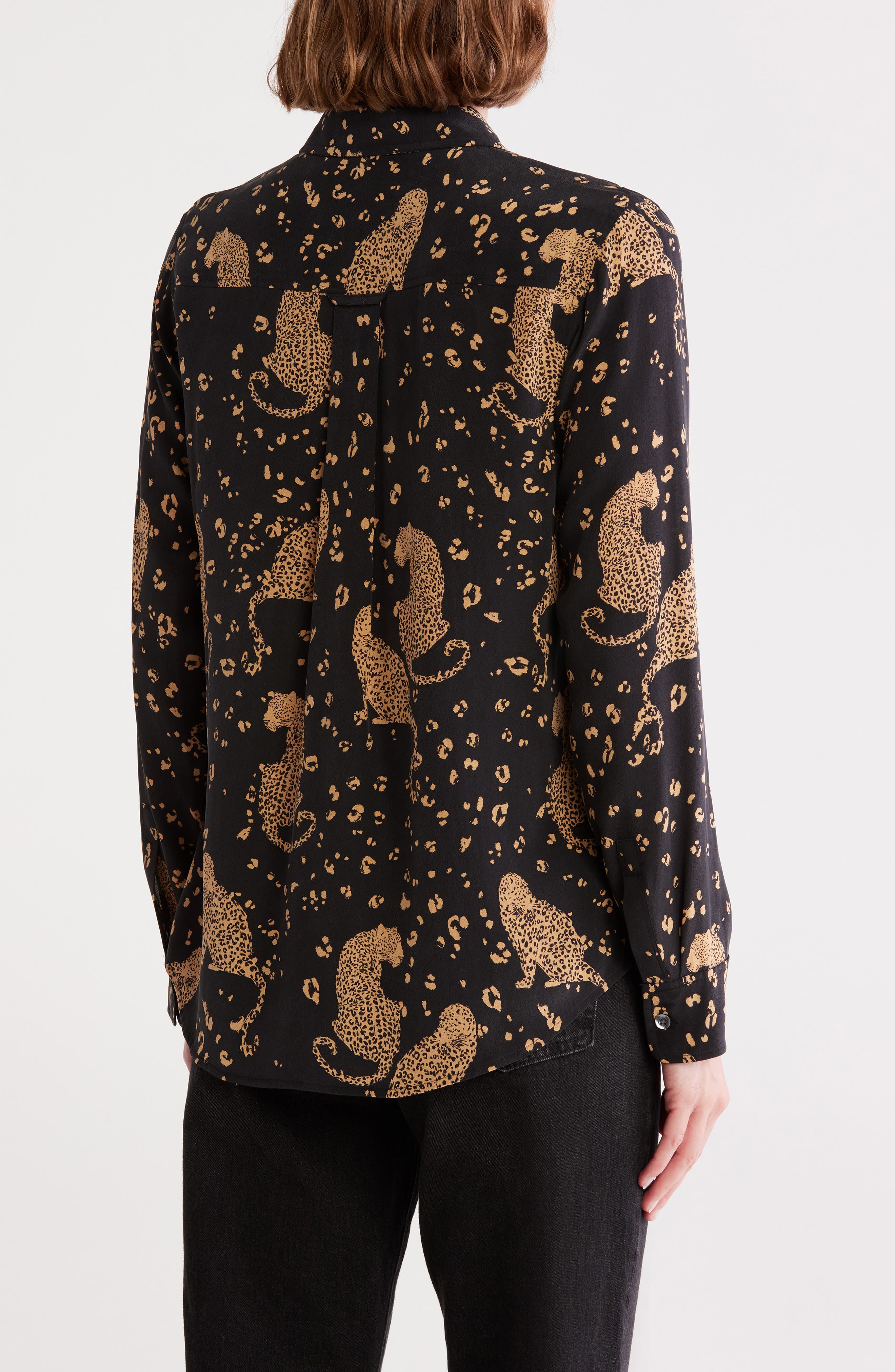 Rails Kate Leopard Silk Button-Up Shirt | Nordstromrack