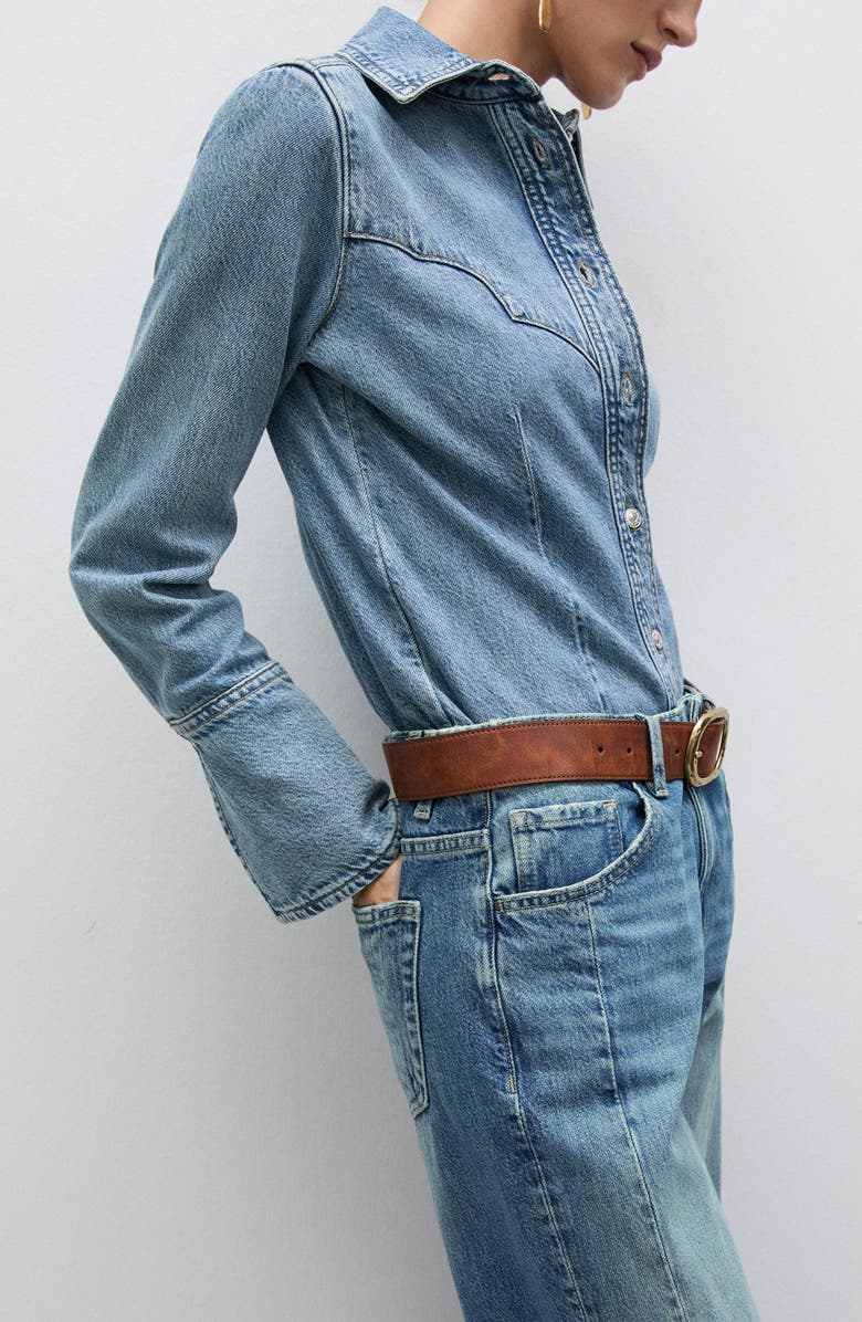 MANGO Venetia Denim Western Jacket | Nordstromrack