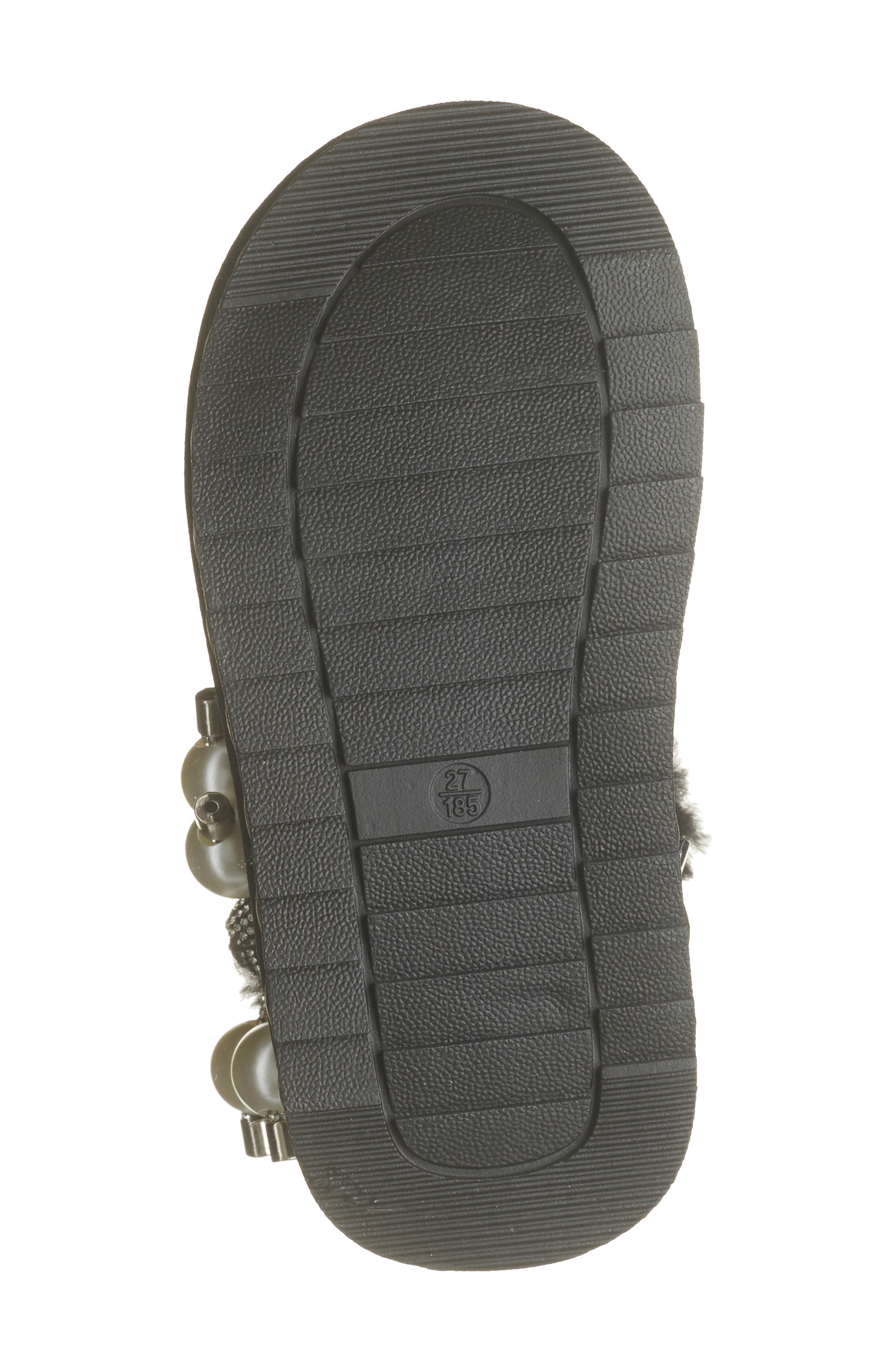 Doe A Dear Kids' Rhinestone Faux Pearl Faux Fur Trim Boot | Nordstromrack