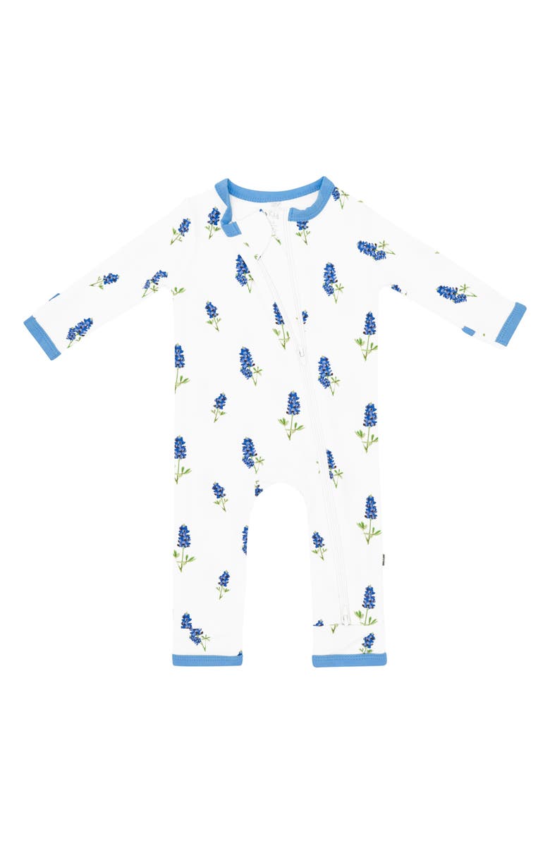Kyte BABY Periwinkle Bluebonnet Zip-Up Romper | Nordstromrack