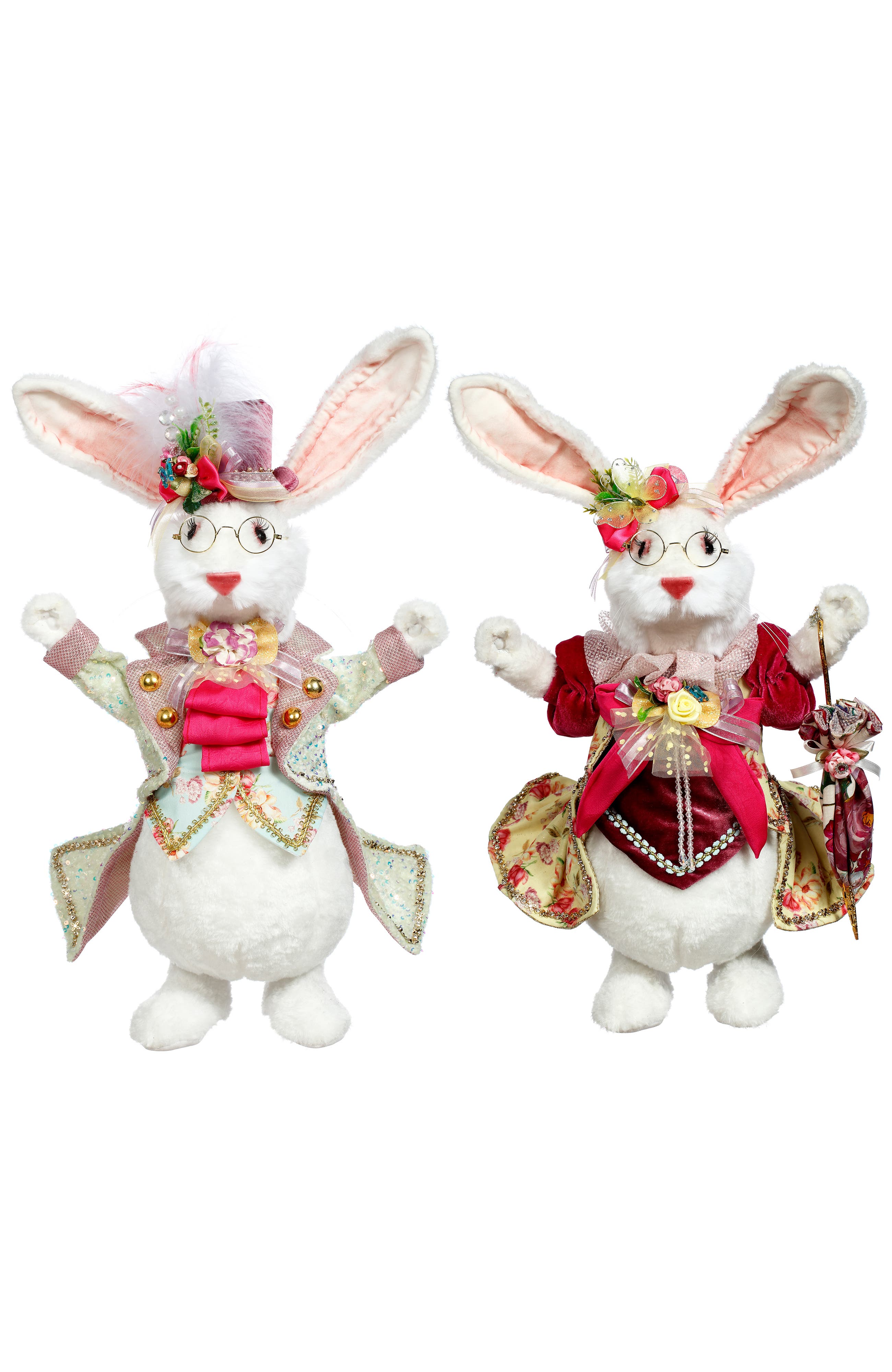 Mark Roberts Mr & Mrs Fluffy Chubby Rabbit, Set of 2 | Nordstrom