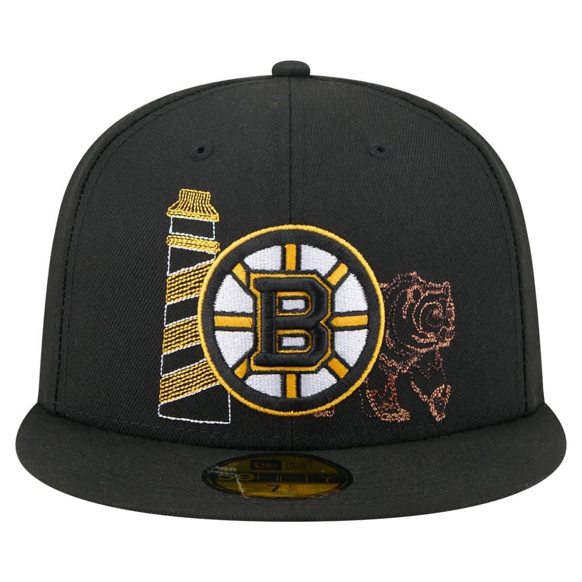 New Era Men's New Era Black Boston Bruins State Stitch 59FIFTY Fitted ...