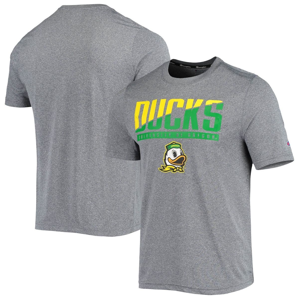 Champion Men's Champion Gray Oregon Ducks Wordmark Slash T-Shirt ...