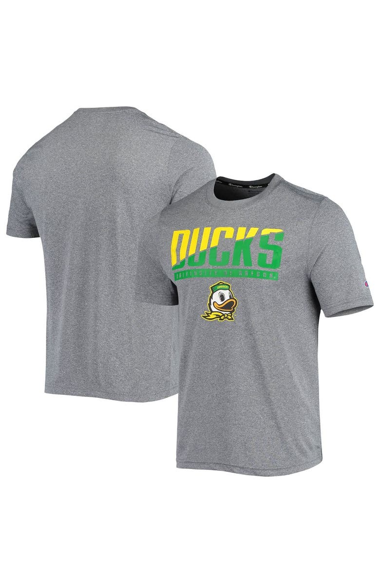 Champion Men's Champion Gray Oregon Ducks Wordmark Slash T-Shirt ...