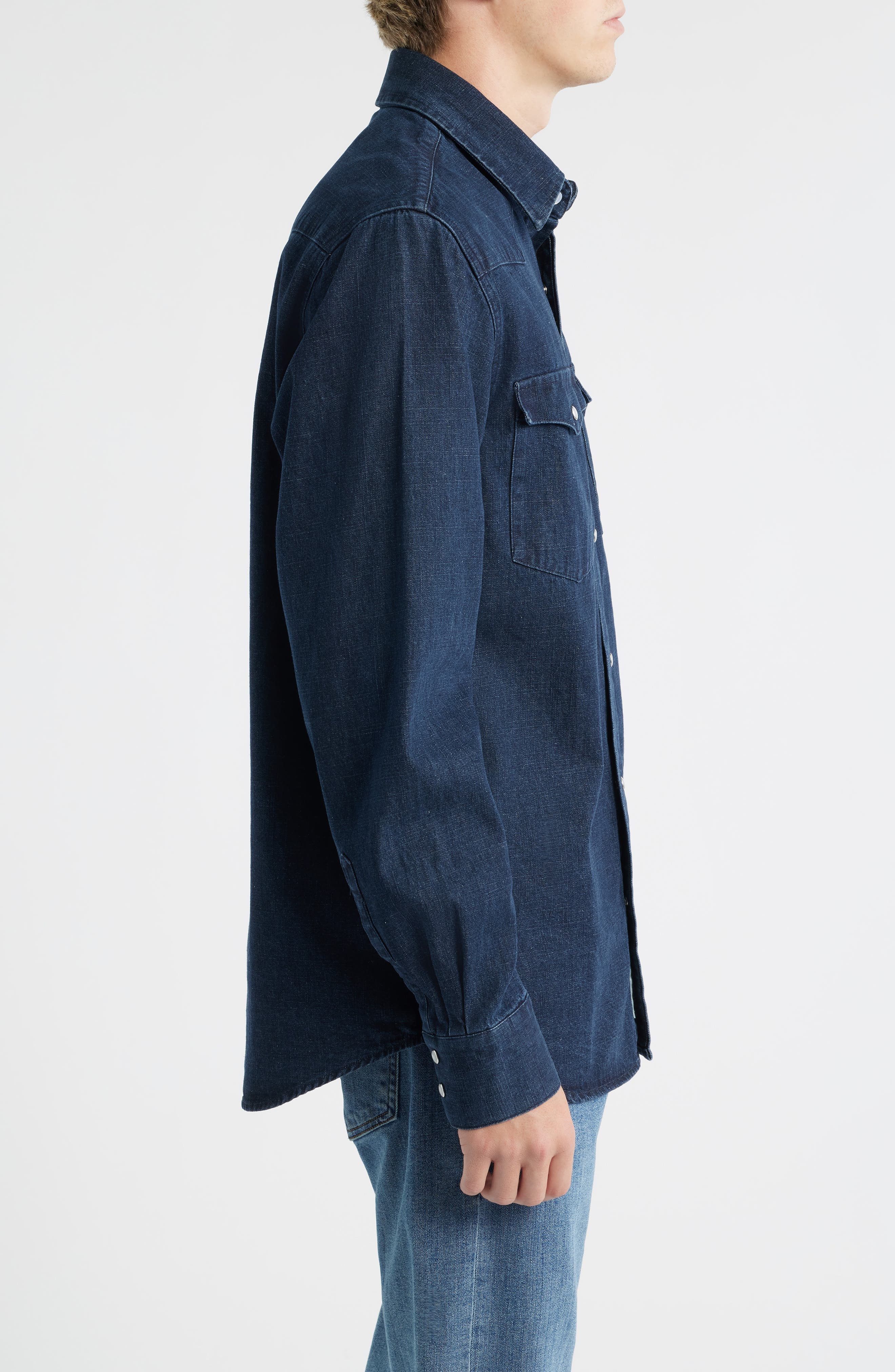 Schott NYC Cotton Denim Western Shirt | Nordstrom