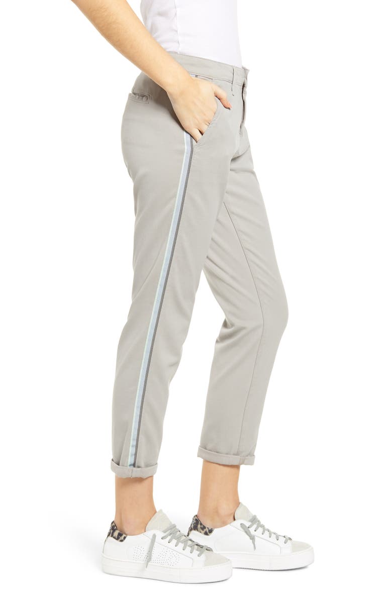 AG Caden Stripe Crop Twill Trousers | Nordstrom