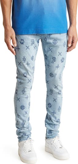 PURPLE BRAND Outlined Monogram Skinny Jeans | Nordstrom