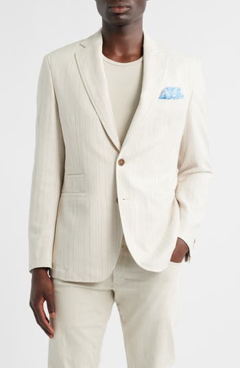 Robert Graham The Breeze Light Tan Textured Cotton Sport Coat | Nordstrom