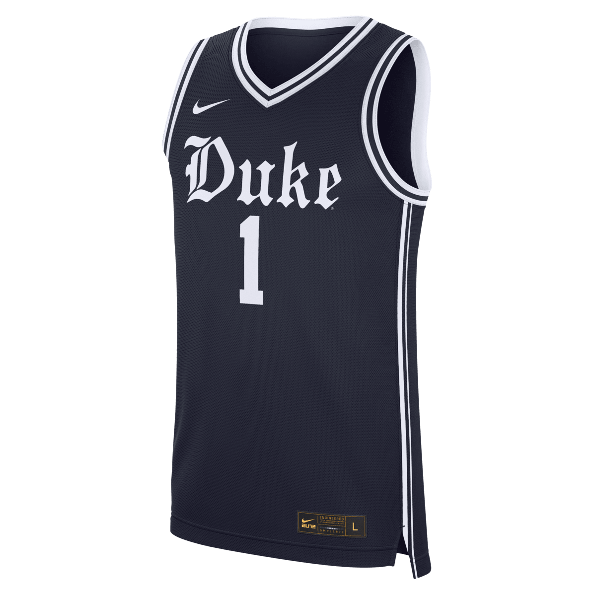 Nike Men's Nike #1 Gray Duke Blue Devils Alternate Replica Basketball ...