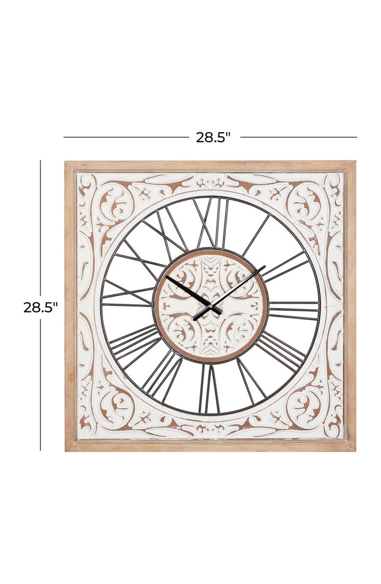 SONOMA SAGE HOME White MDF Farmhouse Wall Clock | Nordstromrack