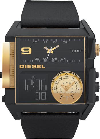 DIESEL® Large Square Multi Movement Watch | Nordstrom