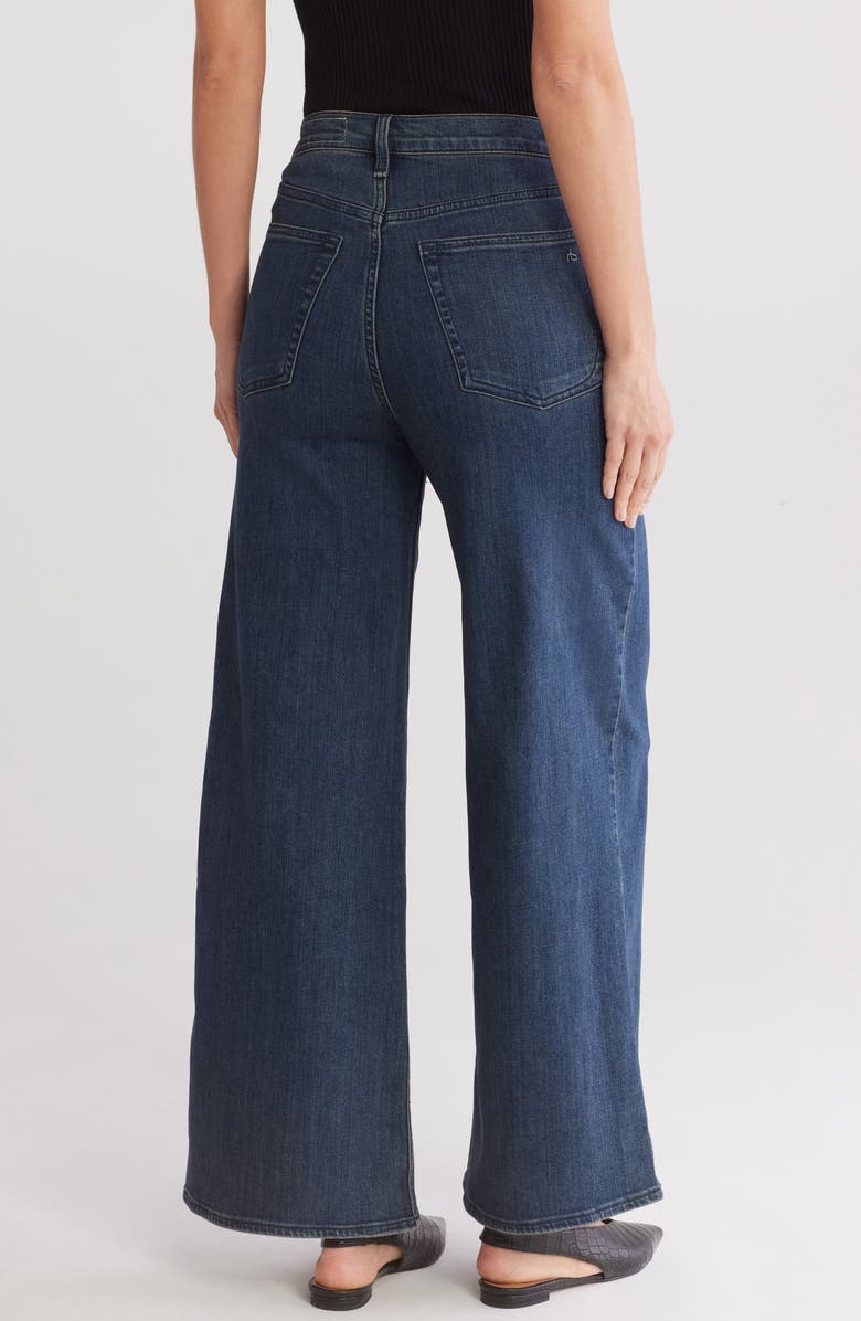 rag & bone Serena High Waist Rhinestone Wide Leg Jeans | Nordstromrack