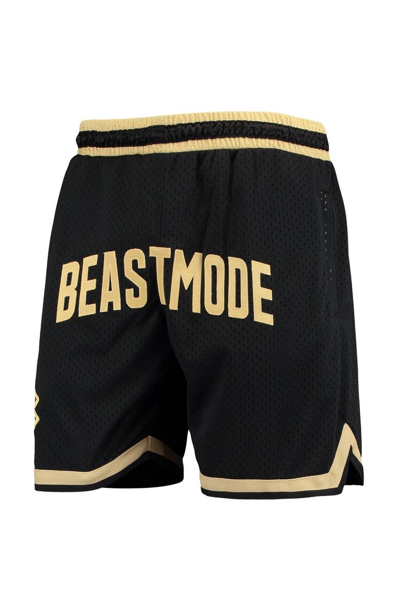 New Jersey Sets Men's Black/Gold Beast Mode Varsity Basketball Shorts ...