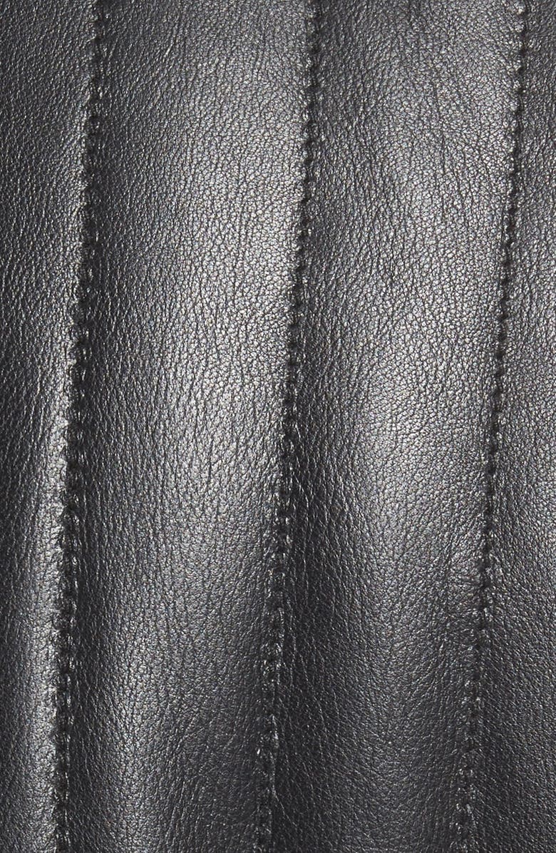 Missani Le Collezioni Puffy Leather & Wool Blend Reversible Vest ...