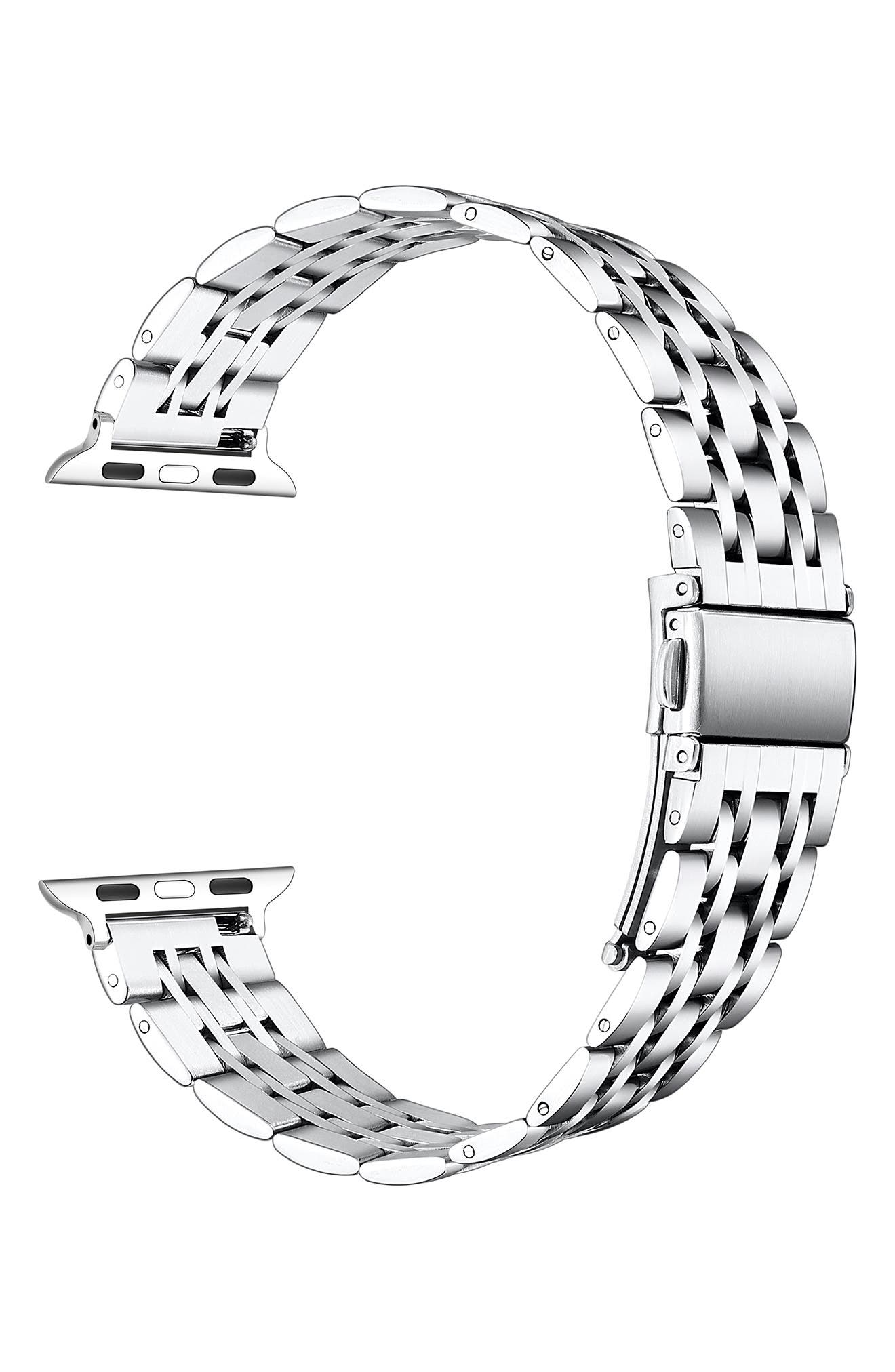 Posh Tech Rainey Stainless Steel Apple Watch® Watchband | Nordstromrack