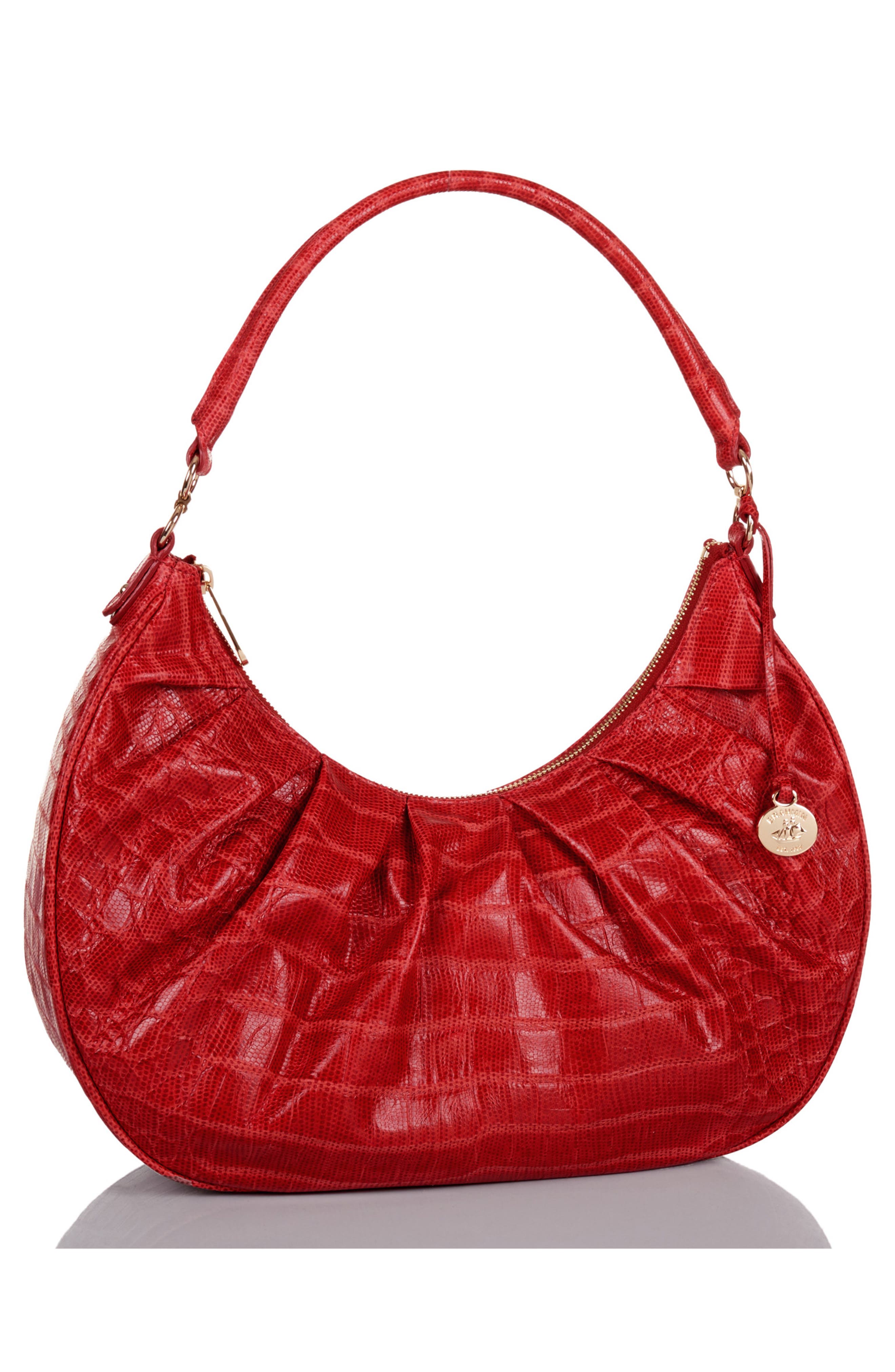 Brahmin Bekka Croc Embossed Leather Shoulder Bag | Nordstrom