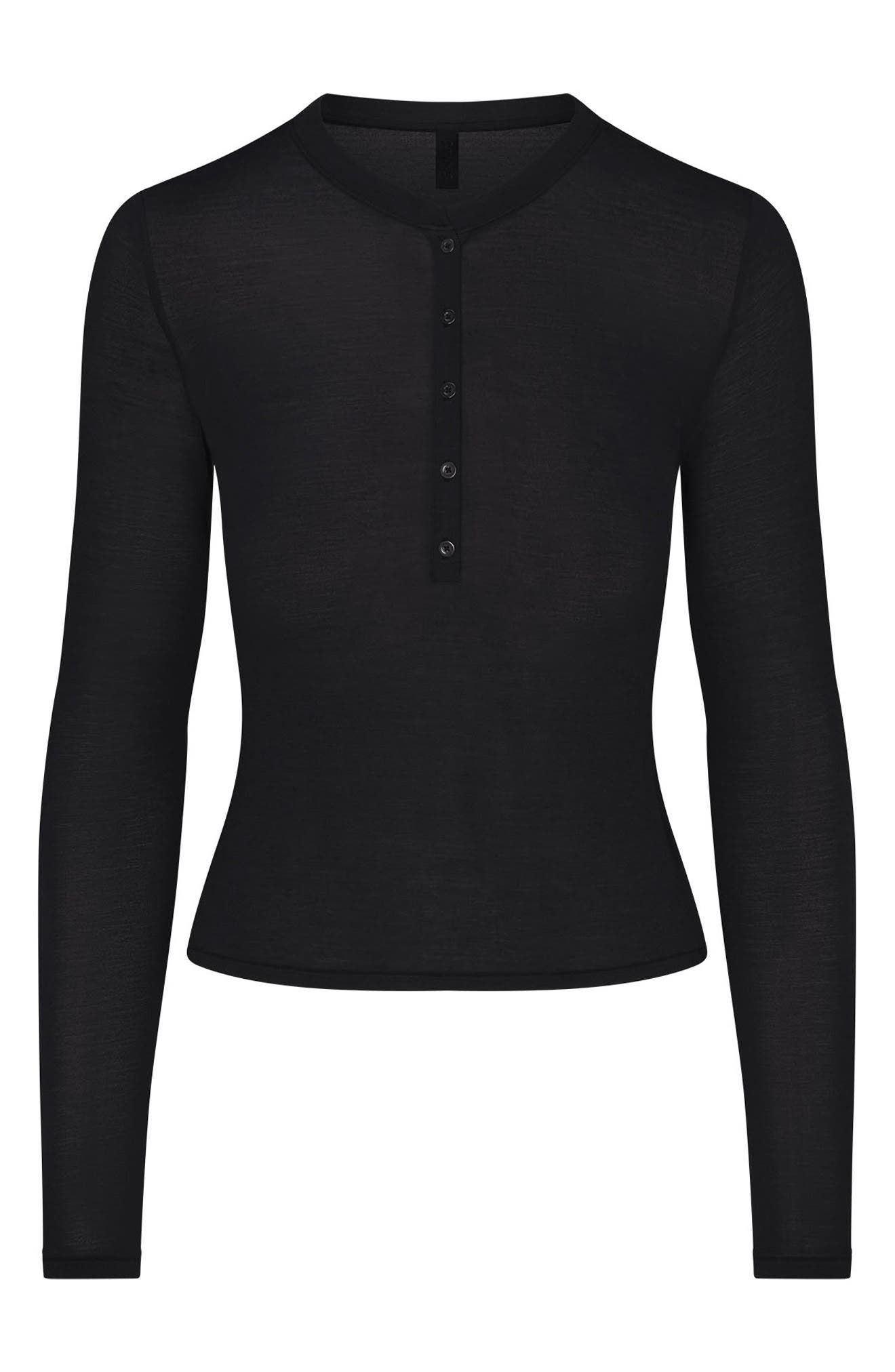 SKIMS Sheer Modal Henley | Nordstrom