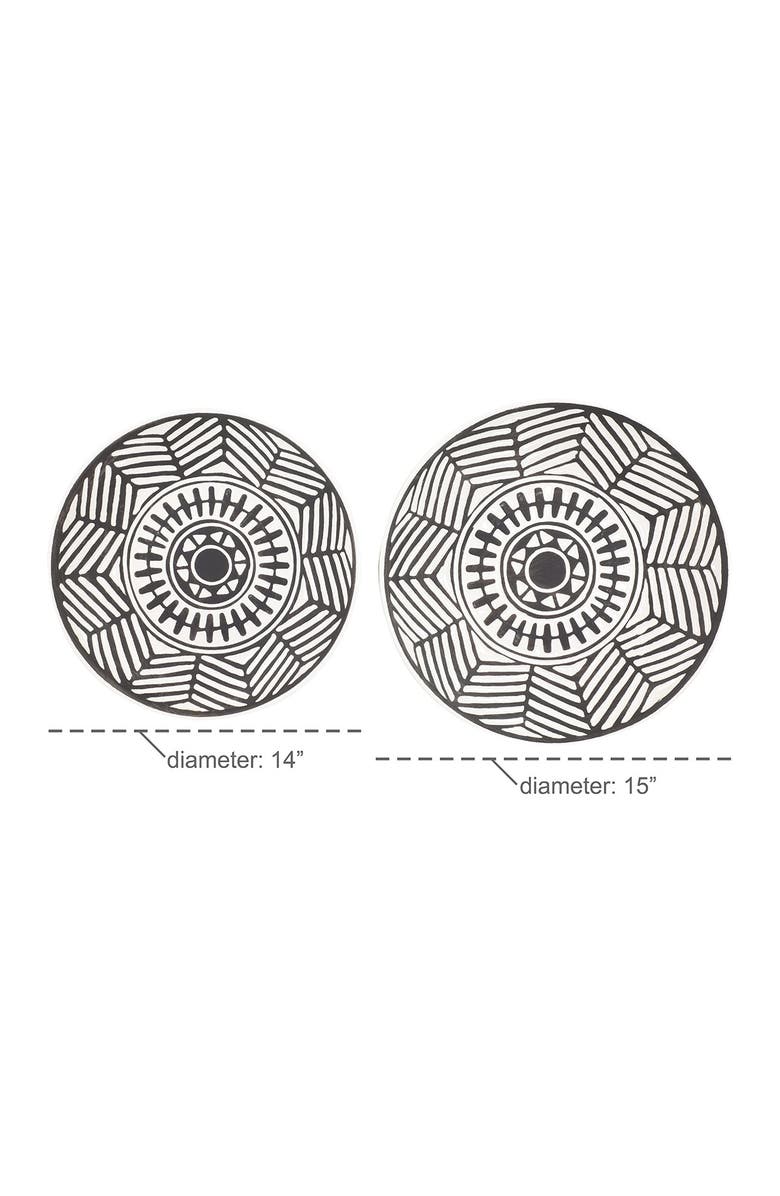 GINGER BIRCH STUDIO Large Round Black & White Ceramic Decorative Wall ...