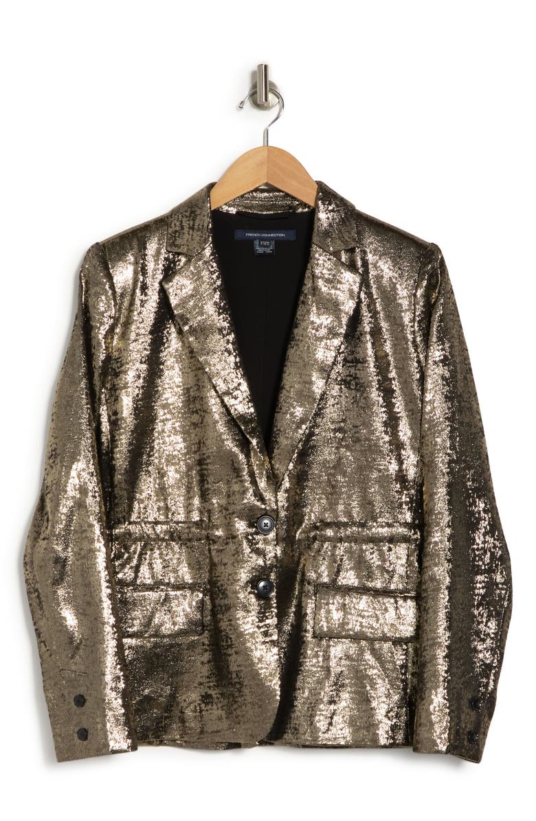 French Connection Alara Molten Metallic Jacket | Nordstromrack
