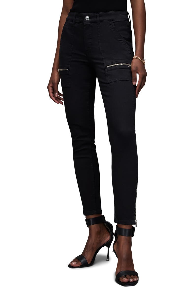 AllSaints Demi Zip Skinny Jeans | Nordstromrack