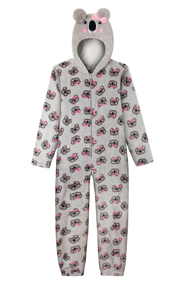 MODERN KIDS Koala Hooded Faux Fur Lined Coverall | Nordstromrack