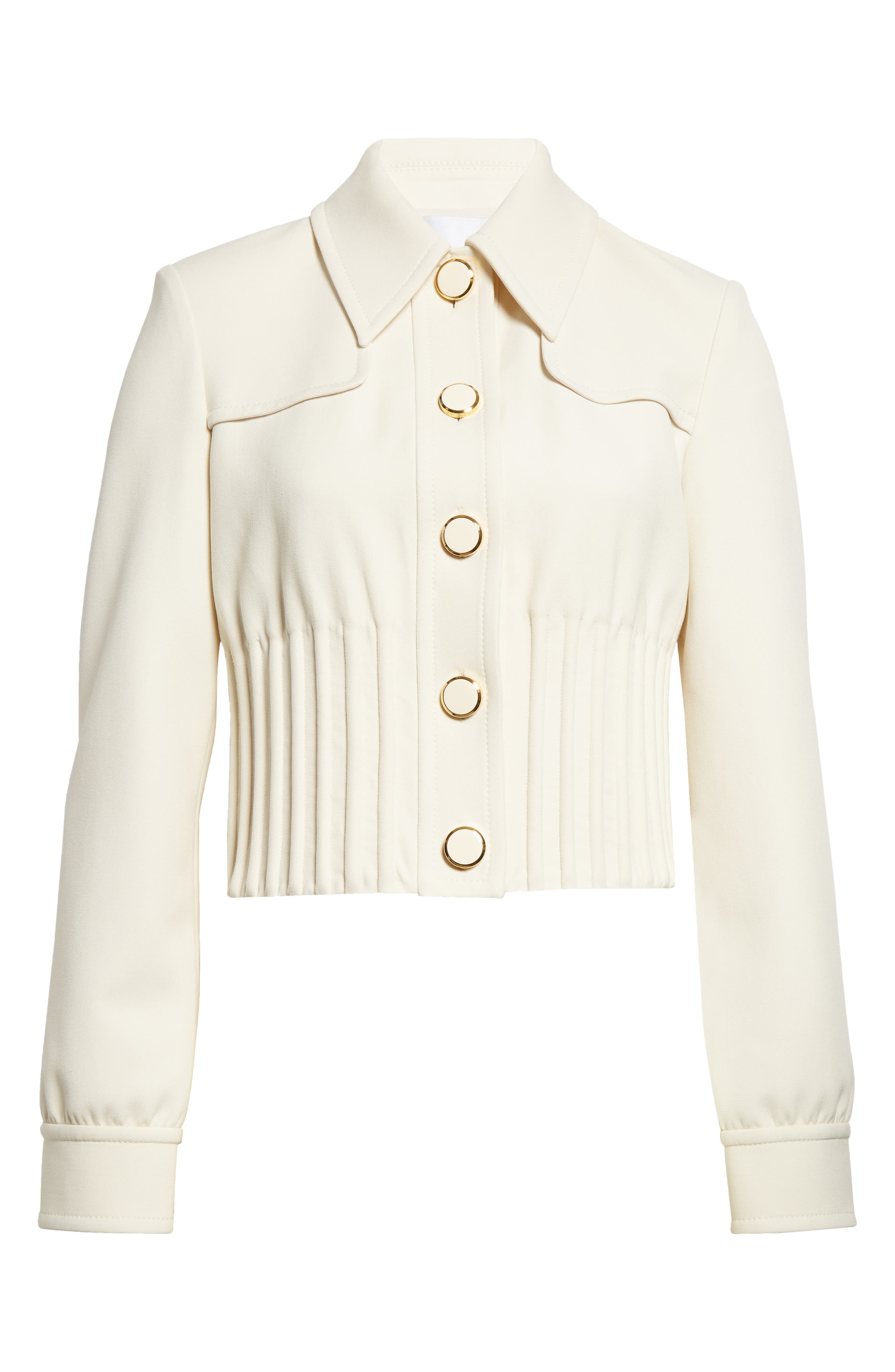 ST. JOHN Corded Rib Stretch Crepe Crop Jacket | Nordstrom
